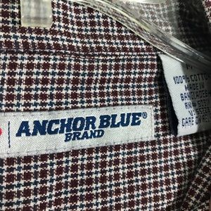 anchor blue | Shirts | Vintage Anchor Blue Plaid Rockabilly Shirt ...